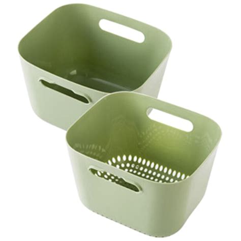 더블 과일 야채 Pp 드레인 바구니 드레인 야채 바구니 스트레이너 과일 야채 도구수납바구니 Aliexpress