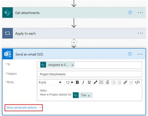 power automate send an email with an attachment from sharepoint enjoysharepoint