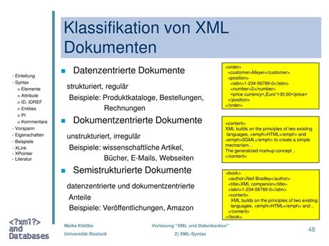 Ppt Xml Und Datenbanken Einführung In Xml Powerpoint Presentation Id 1101044