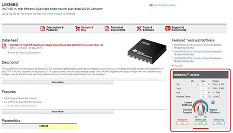 LM Supported By Webench But With Wrong Paramenters Simulation