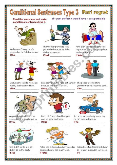 Read The Sentences And Make Conditional Sentences Type 3 Types Of Sentences Conditional