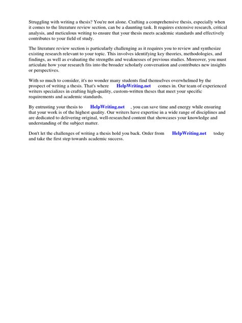 Thesis Lit Review Example Pdf Thesis Electronic Publishing