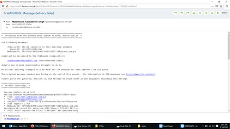 mdaemon warning message delivery failed collaboration spiceworks