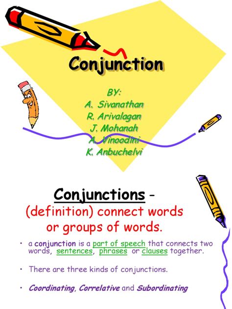Conjunction Notes Clause Word