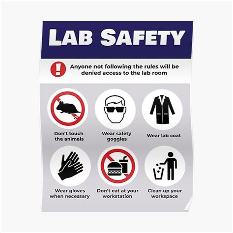 Lab Safety Poster Premium Matte Vertical Poster Sold By MikJones SKU OFF Printerval