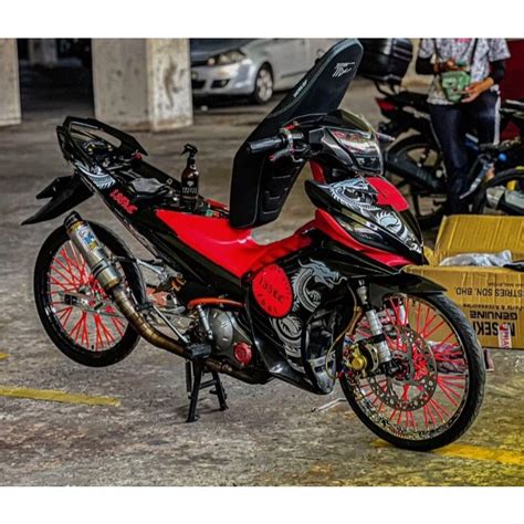 Yamaha Lc 135 V1 V2 V3 V4 V5 V6 V7 Lagenda 115zr Fi Cover Set Bodyset Hitam Black Body Set Naga