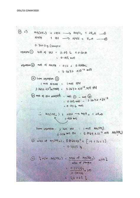 solution basic analytical chemistry chm256 volumetric analysis