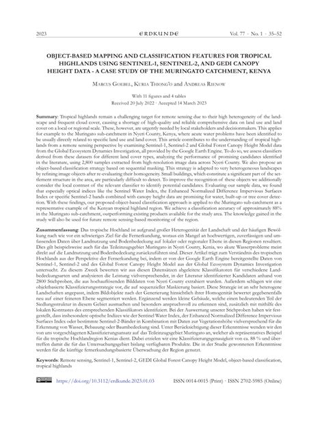 Pdf Object Based Mapping And Classification Features For Tropical