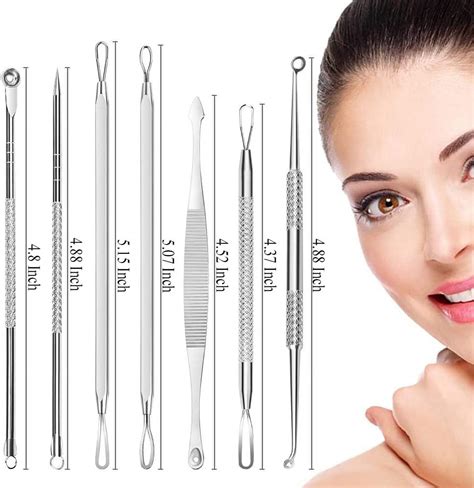 Tutuviw 7 In 1 Pimple Blackhead Remover Extractor Tool Kit Professional Safe Treatment For Zit
