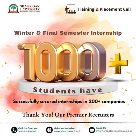 Internship Cell Silver Oak University On Linkedin Internship Internship2024 Internshipcell