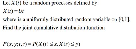 solved let x t be a random processes defined by x t ut