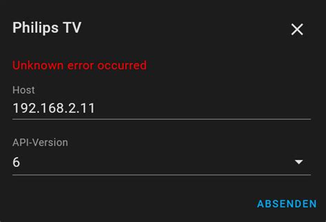 philips tv integration throwing unknown error when setting up · issue 52998 · home assistant