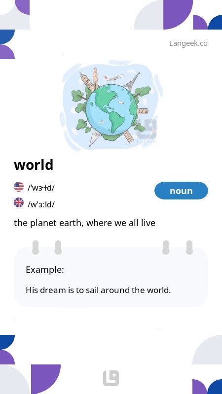 Definition And Meaning Of World Picture Dictionary