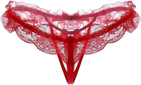 DDSCOLOUR Damen String Damen Slip String Tanga Mit Perlenstring Spitze