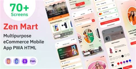 Multipurpose Ecommerce Store Mobile App Pwa Html Template Zen Mart