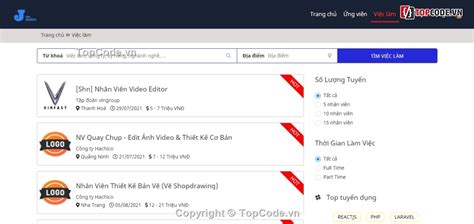 Code đồ án Website Tìm Và đăng Tuyển Việc Làm Reactjs Nodejs Mysql Báo Cáo Word