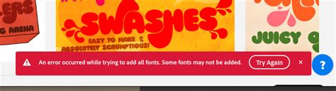 Solved An Error Occurred While Trying To Add All Fonts Adobe Product Community 14068747