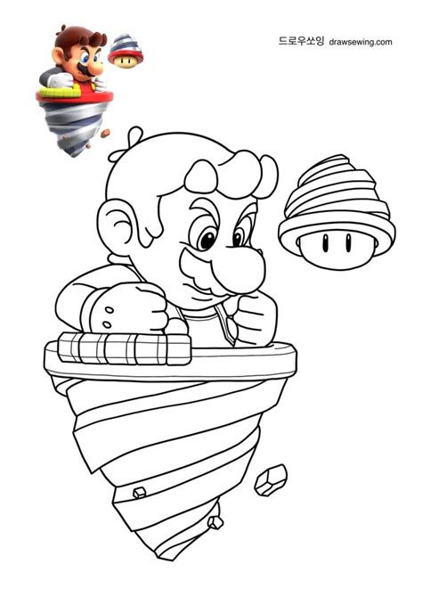 슈퍼마리오 원더 색칠공부 도안 슈퍼마리오 어린이 색칠 공부 긍정적인 생각