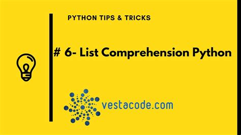 6 List Comprehension Python Arabic شرح List Comprehension بايثون