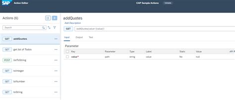 Create Action Project For Simple Cap Service In Sap Build Actions Sap Tutorials