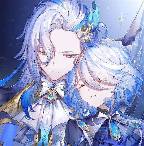 Furina Neuvillette And Focalors Genshin Impact Drawn By Sikaku Danbooru