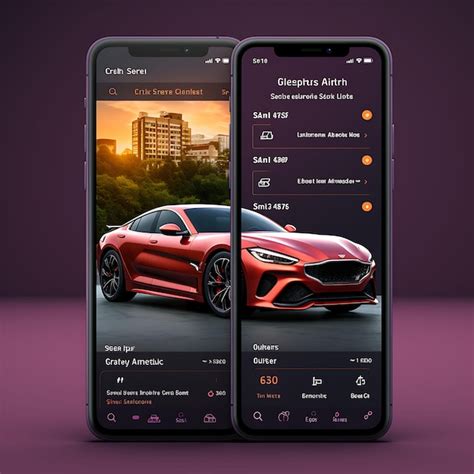 Premium Ai Image Mobile App Design Of Automotive Car Rental App