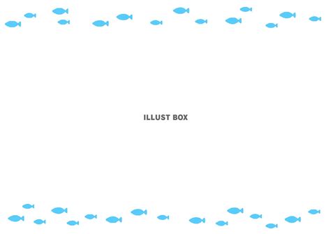 無料イラスト シンプルな海の魚フレーム背景