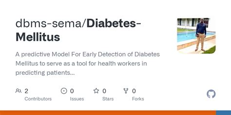 GitHub Dbms Sema Diabetes Mellitus A Predictive Model For Early Detection Of Diabetes