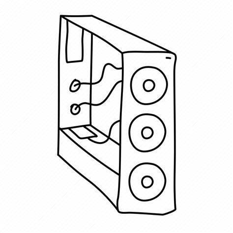 Cpu Casing Computer Doodle Hardware Hand Drawn Icon Download On Iconfinder