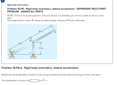 Solved Required Information Problem 15110 Rigid Body