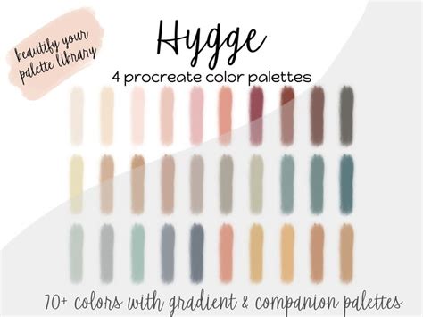 The Color Swatches For Hygge Are All Different Colors And Sizes But They