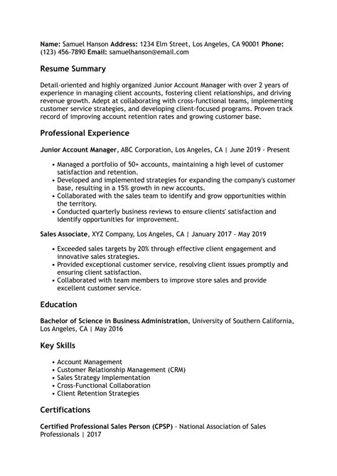 Account Manager Resume Examples And Templates 2025 Resume Buildr