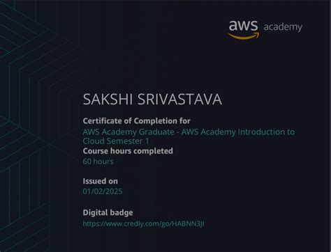 Sakshi Srivastava On Linkedin Cloudcomputing Aws Certification Techskills Awsjourney