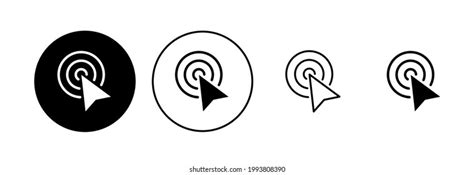 click icon set pointer arrow icon stock vector royalty free