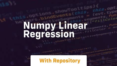 Numpy Linear Regression Youtube