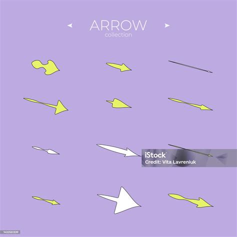 Colorful Arrows Arrows Colorful Set Arrow Logo Concept Curly And Wave Orientation Stock