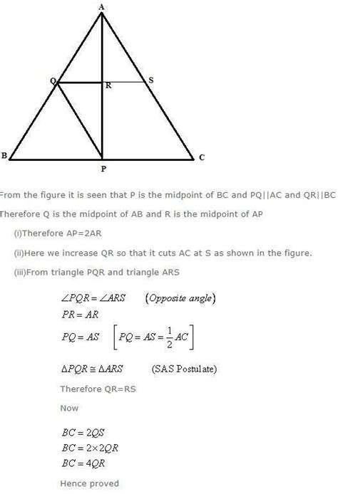 Selina Concise Class Th Mid Point And Intercept Theorem ICSEHELP