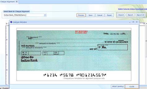 Cheque Alignment In Cheque Printing Software