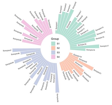 R语言绘制圆形分组条形图 知乎