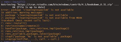 Renv Cannot Install Packages From Github General Posit Community