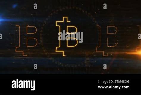 Bitcoin Blockchain Crypto Currency And Digital Money Symbol Abstract