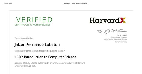 Harvardx Cs50 Certificate Edxpdf Docdroid