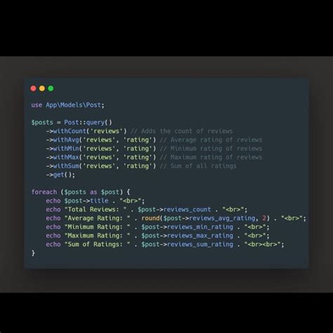 Laravel Tip For Loading Aggregates Haider Ali Posted On The Topic