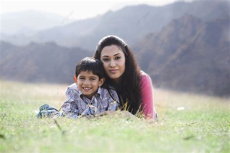 Mother And Son Posing Photo Background And Picture For Free Download Pngtree