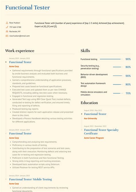 Functional Tester Resume Examples That Land Jobs
