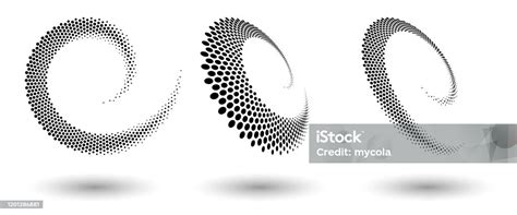 하프 톤 원 프레임 추상도 도트 로고 엠블럼 디자인 요소 모든 프로젝트에 대 한 둥근 테두리 아이콘 또는 백그루드 벡터