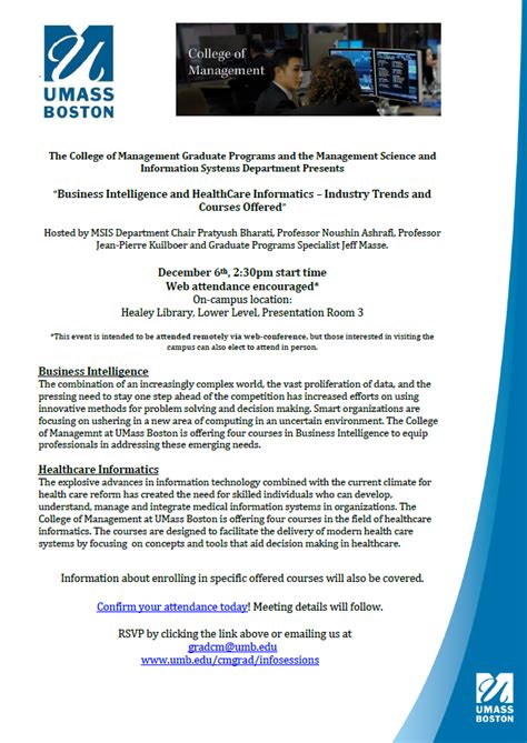 Friday Info Session Business Intelligence And Healthcare Analytics