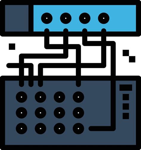 Analog Connection Device Module Sound Flat Color Icon Vector Icon Banner Template 13247070