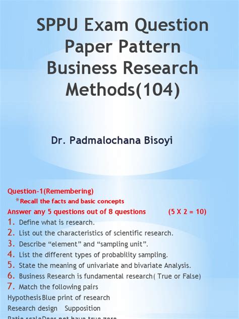 Sppu Exam Question Paper Pattern Business Research Methods Pdf Type I And Type Ii Errors