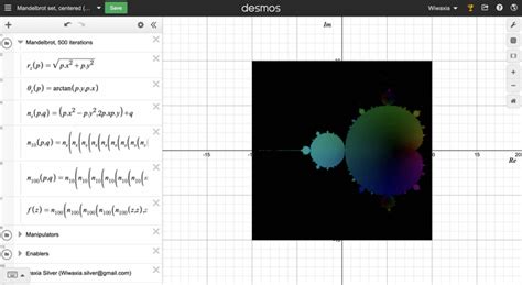 Mandelbrot Set Centered 500 Iterations 400 X 400 R Desmos